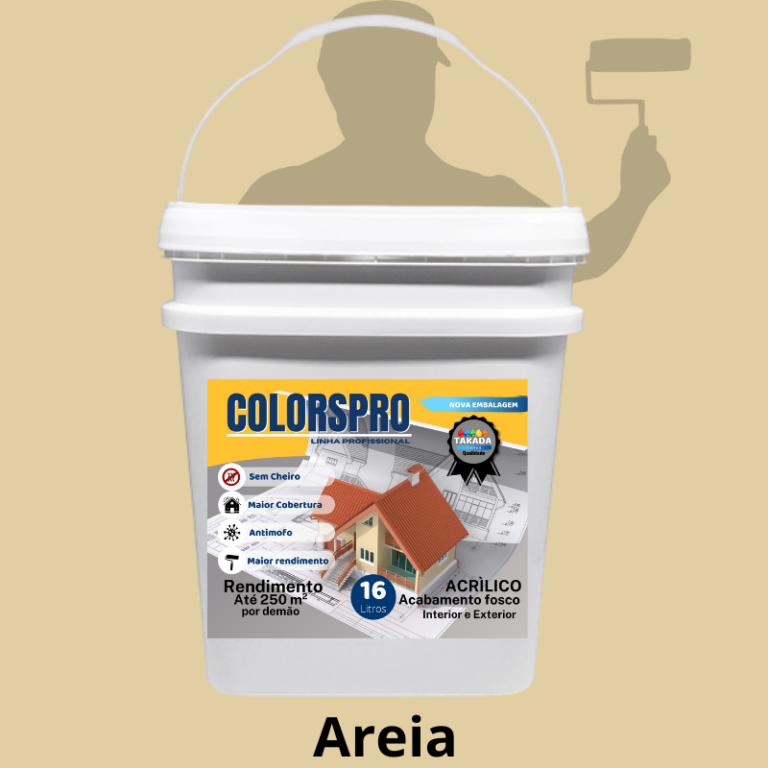 Tinta Acrílica Areia Exterior x Interior 16 litros | Tintas |Takada Tintas