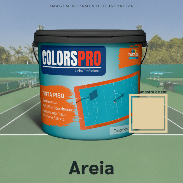 Tinta de Piso ColorsPro Areia 16 litros | Tintas |Takada Tintas