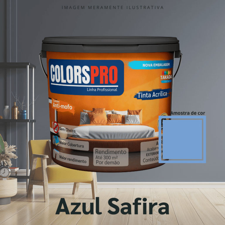 Tinta Acrílica Azul Safira Exterior x Interior 18 litros | Tintas ...